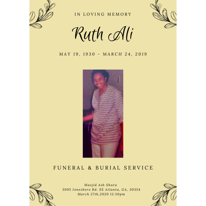 Ruth Ali and A Life Legacy's Wedding Website