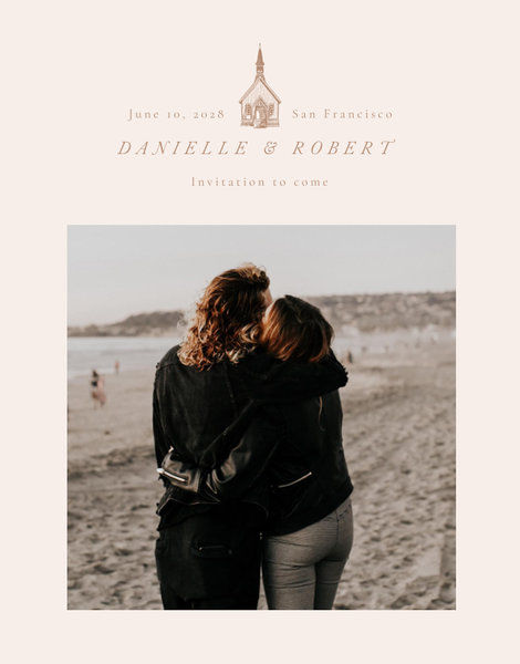 Zola Save The Dates - Rustic Church Photo