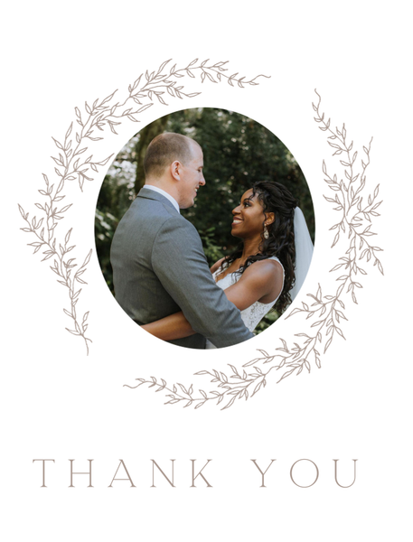 Rhys Photo | Rich Taupe | Zola Thank You Cards