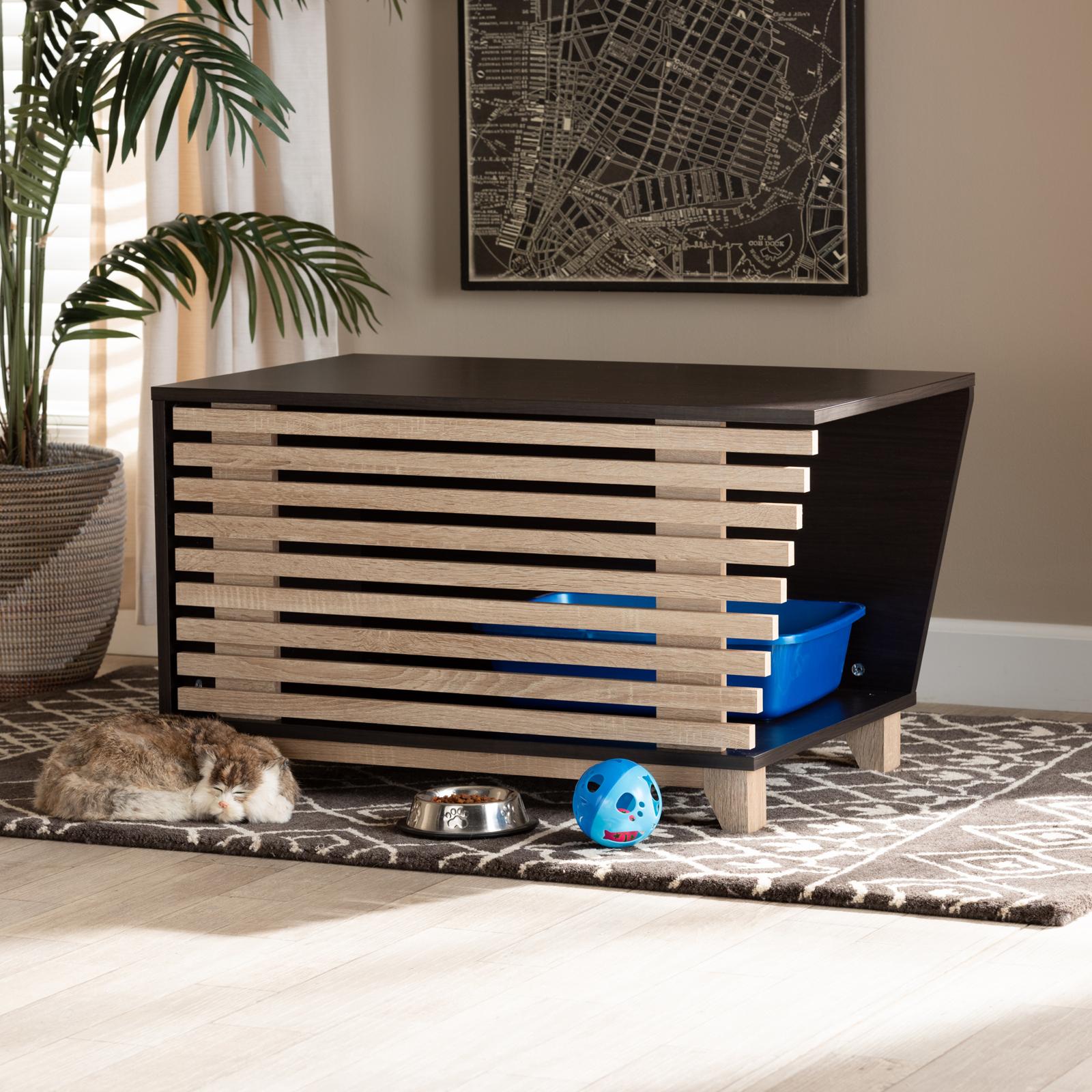 Baxton Studio, Eckhart Modern & Contemporary Cat Litter Box Cover House ...