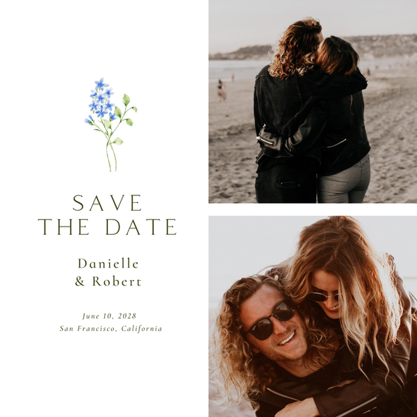Rydal Square | Cornflower Blue | Zola Save The Dates