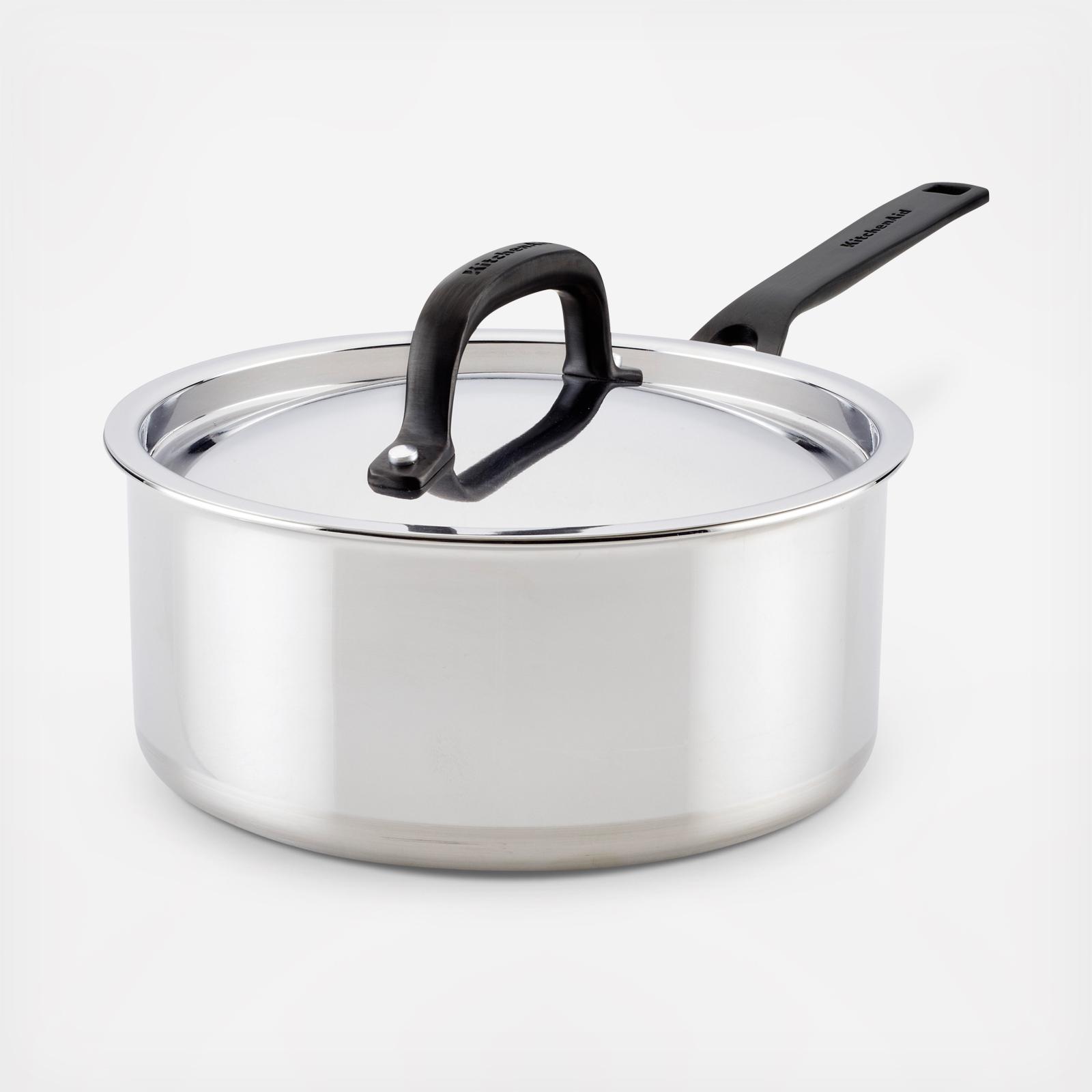 KitchenAid, 5-Ply Clad Induction Sauce Pan with Lid | Zola