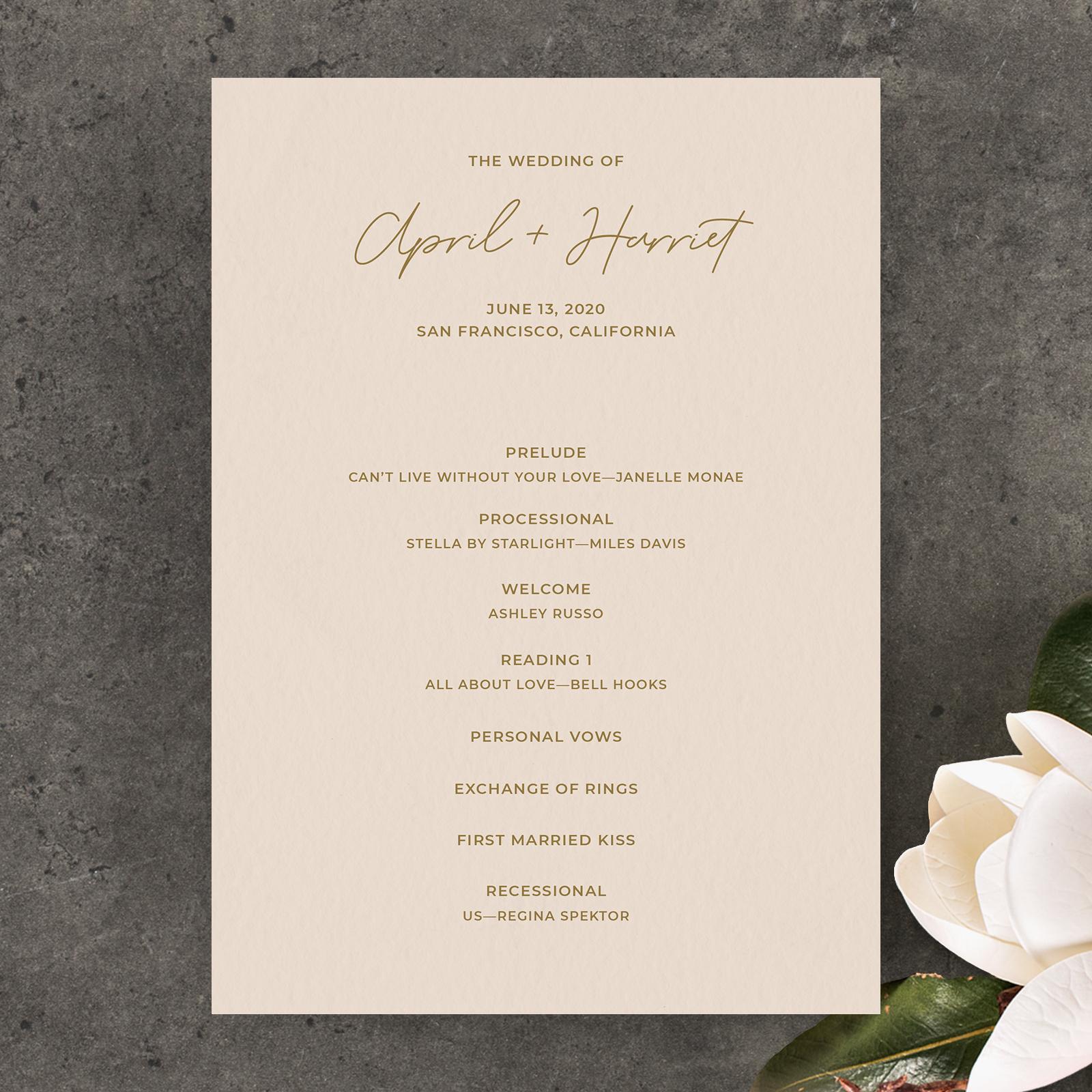 Zola Wedding Programs - Geneva
