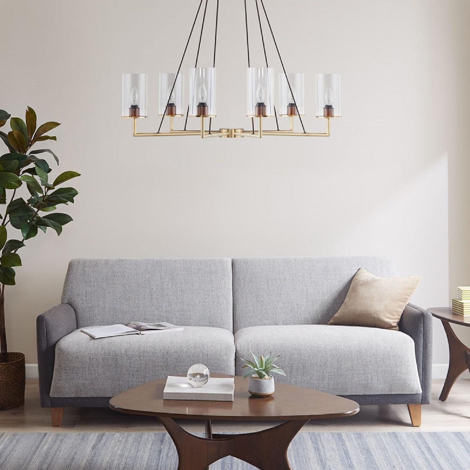 INK+IVY, Trenton Modern Cylinder Shade Chandelier - Zola