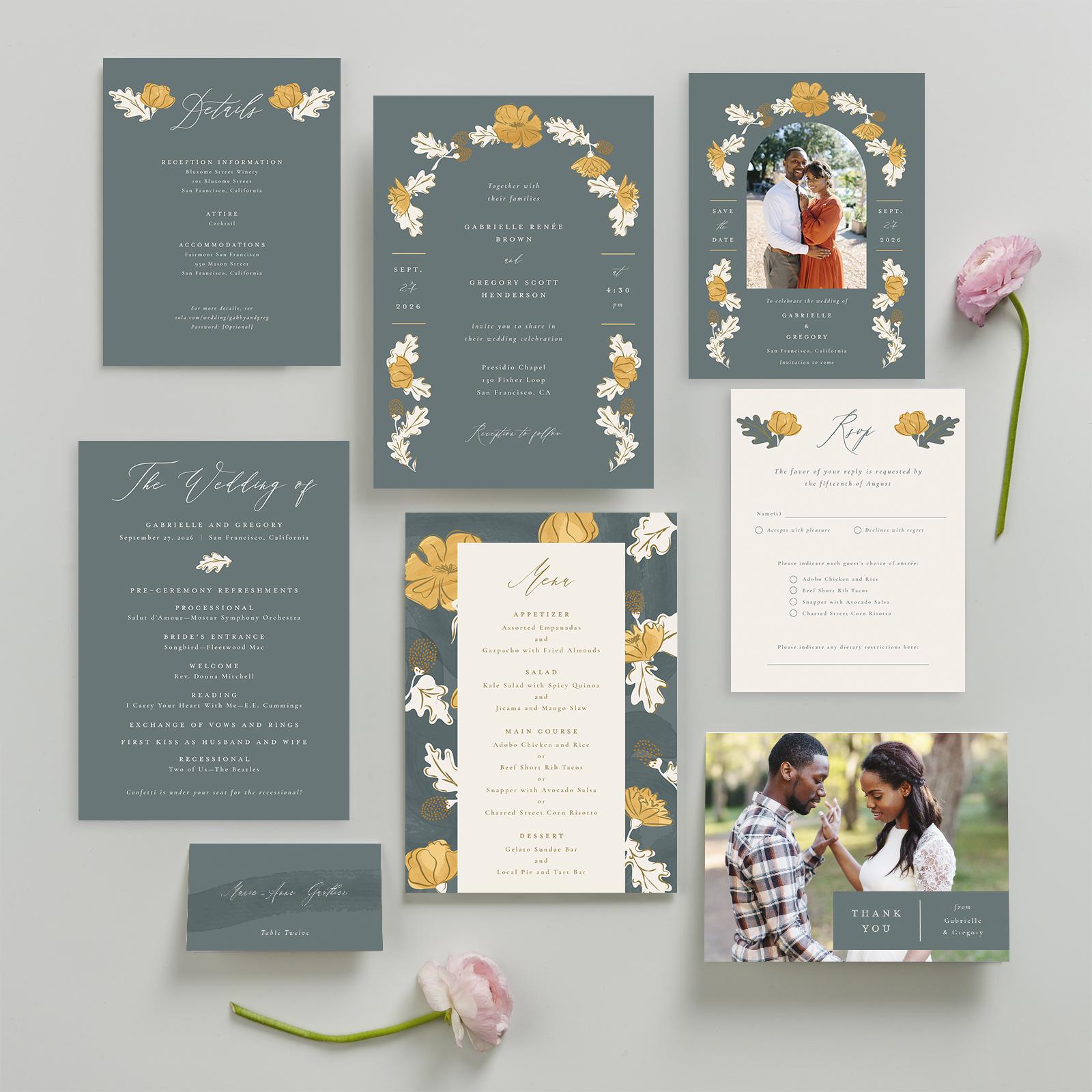 Zola Wedding Invitations - Arling Arch