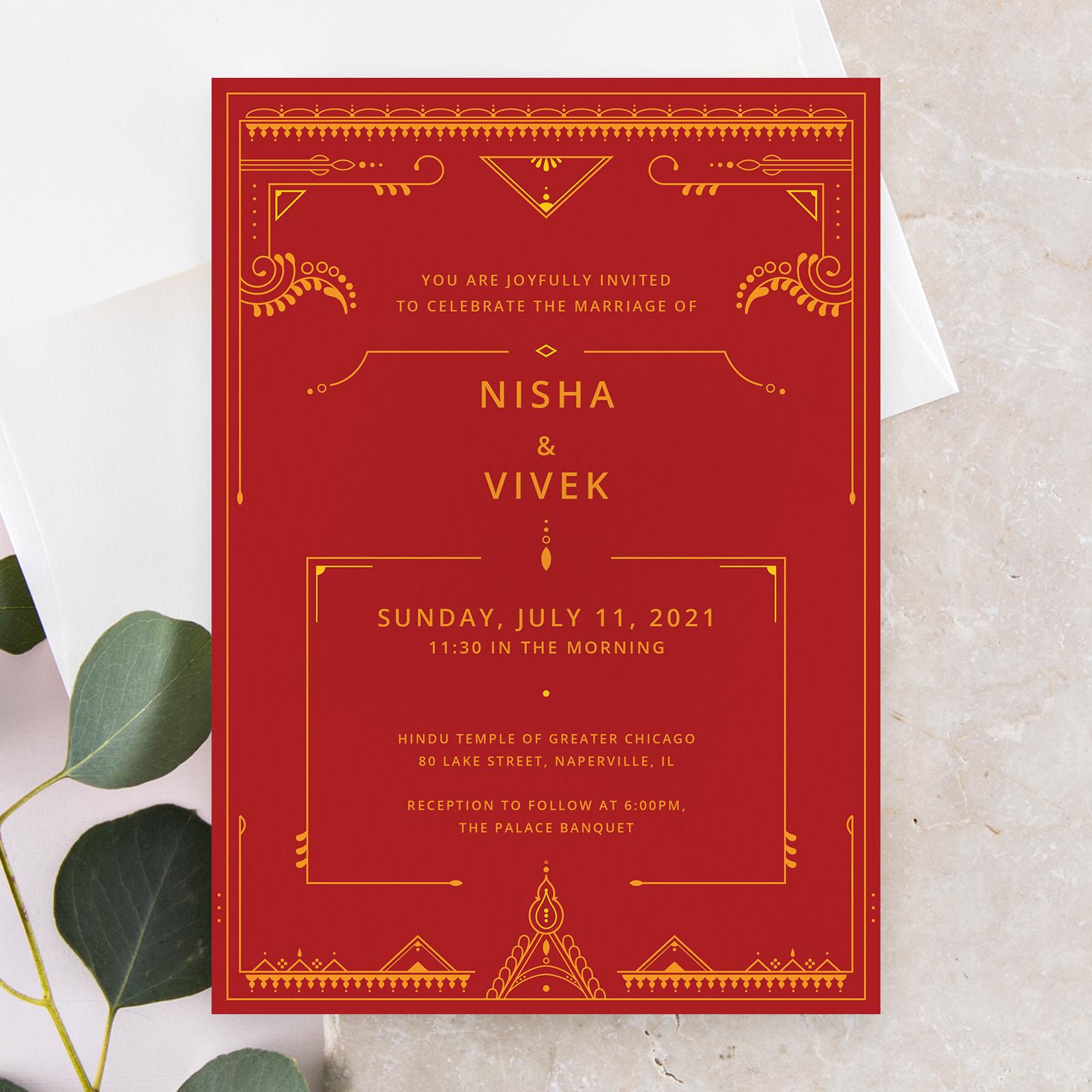 Zola Wedding Invitations - Sona Portrait