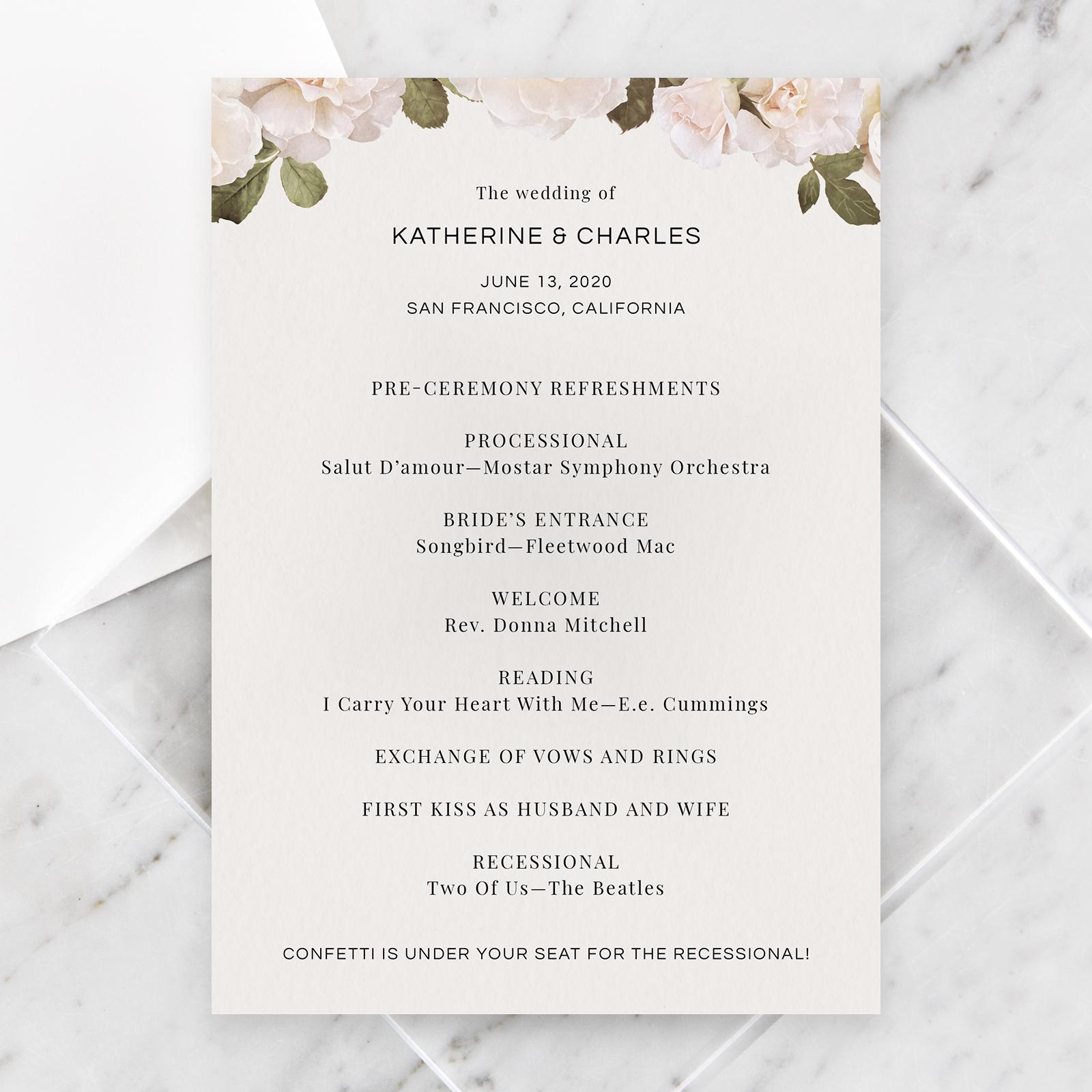 Zola Wedding Programs - Woads