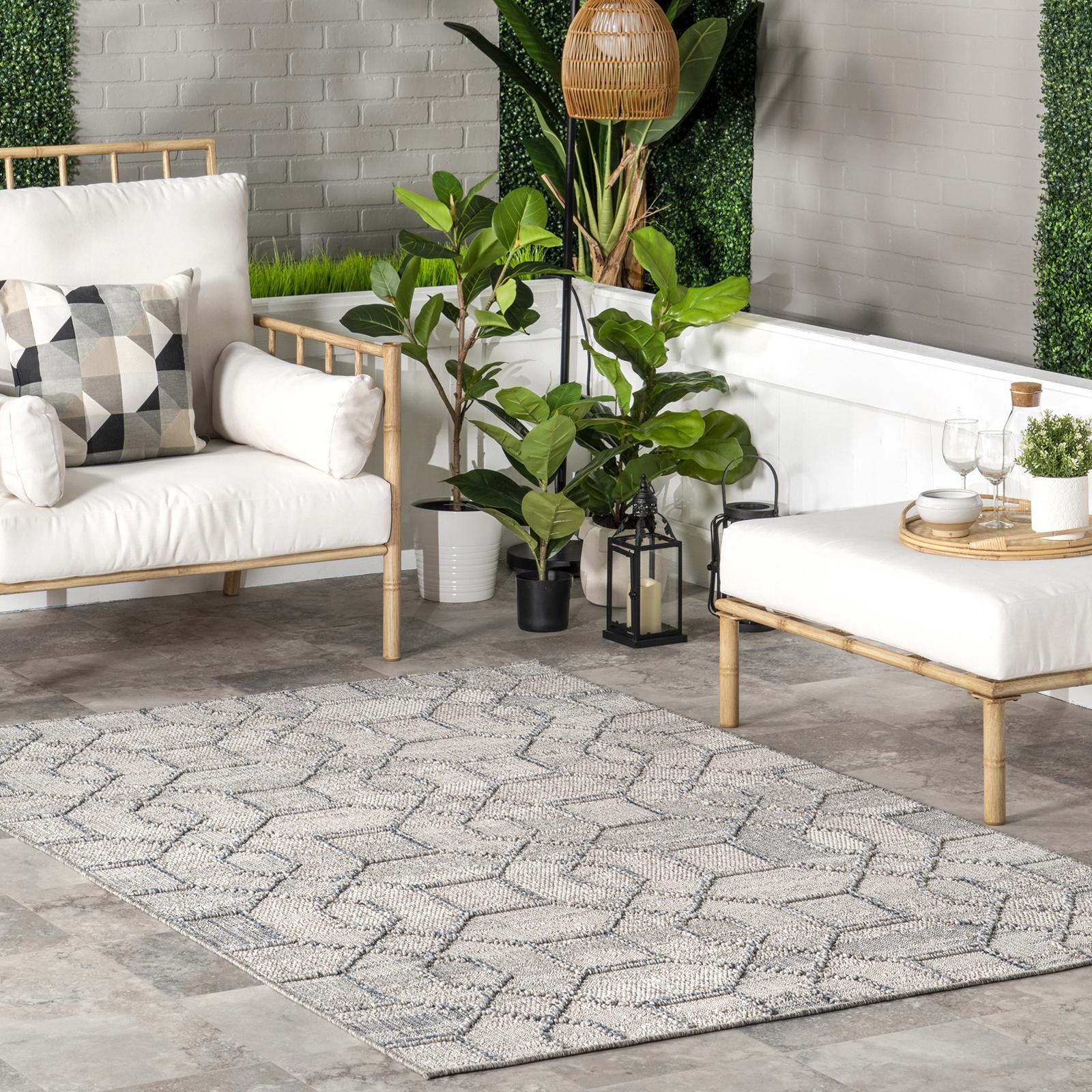 nuLOOM Rugs, Sandee High-Low Chain Links Indoor/Outdoor Area Rug - Zola