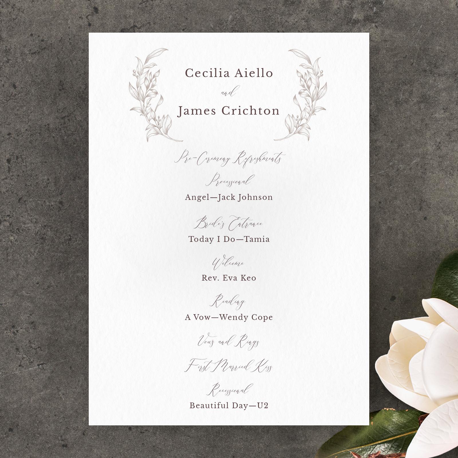 Zola Wedding Programs - Merriott