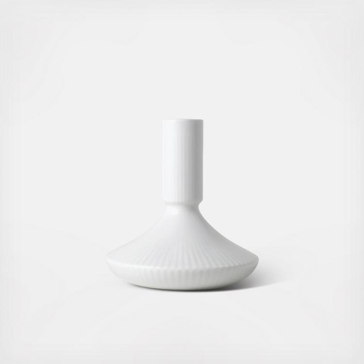 White Fluted Candlestick
