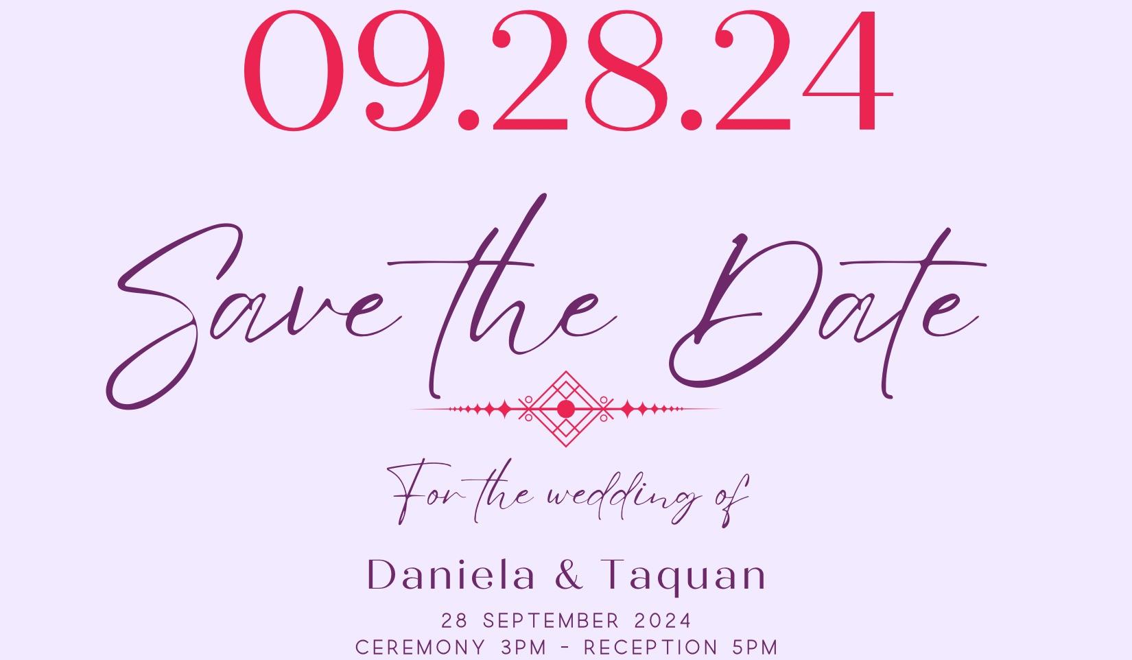 Daniela Adams and Taquan Harris' Wedding Website