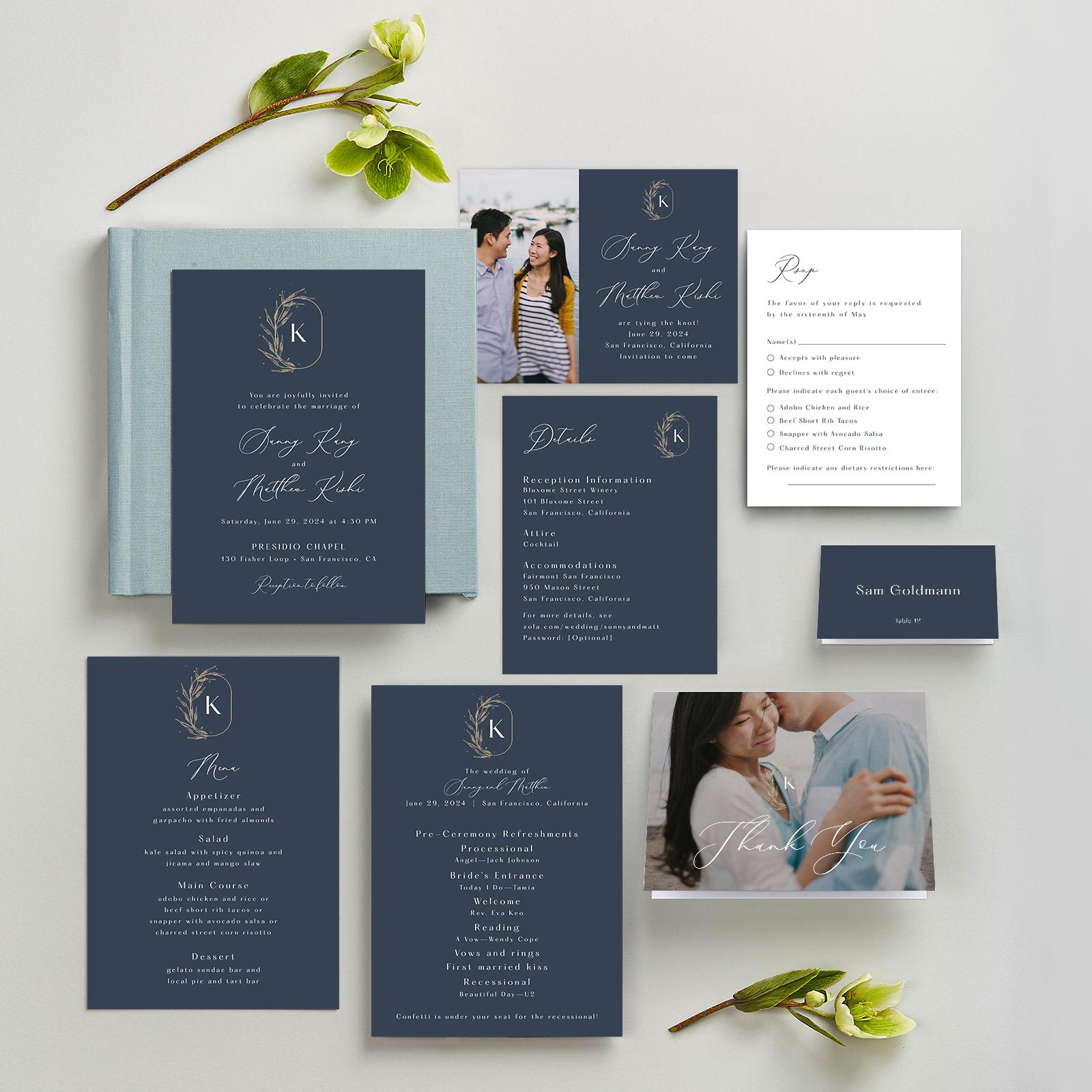 Zola Wedding Invitations - Eyota Portrait