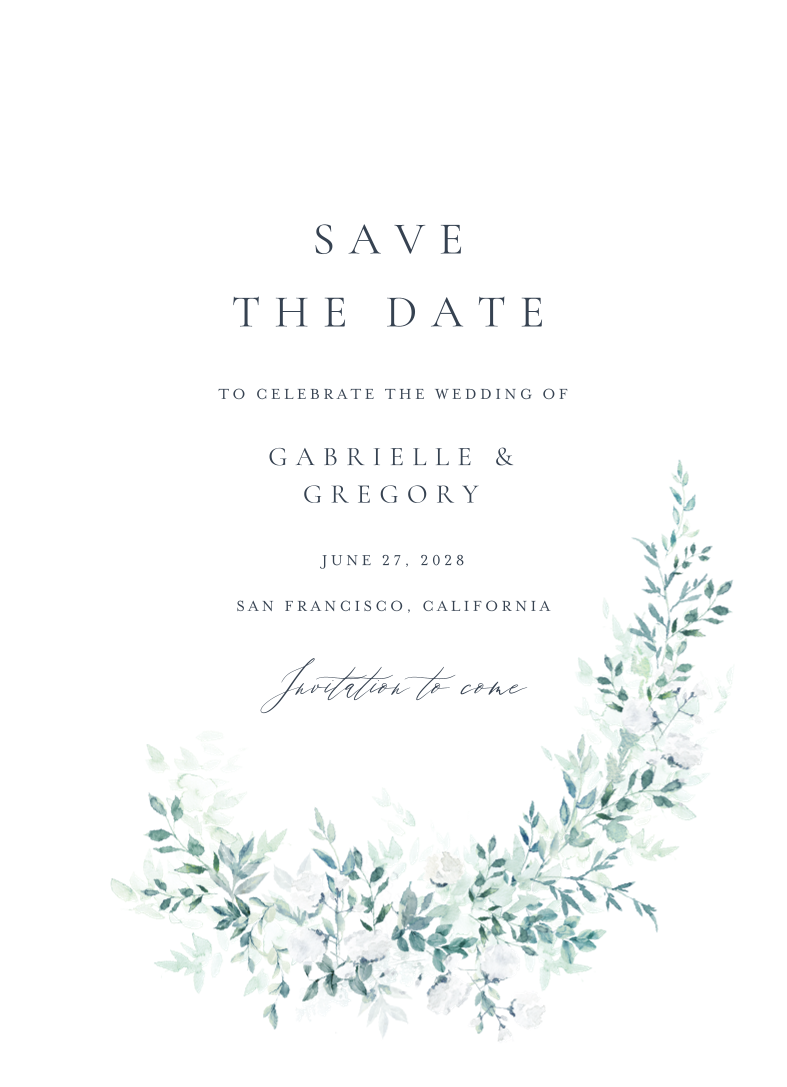 Farnham Portrait | Blue Sage | Zola Save The Dates
