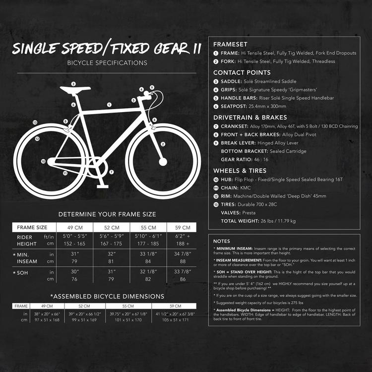 Sole Bicycles Whaler Fixed Single Speed Bike