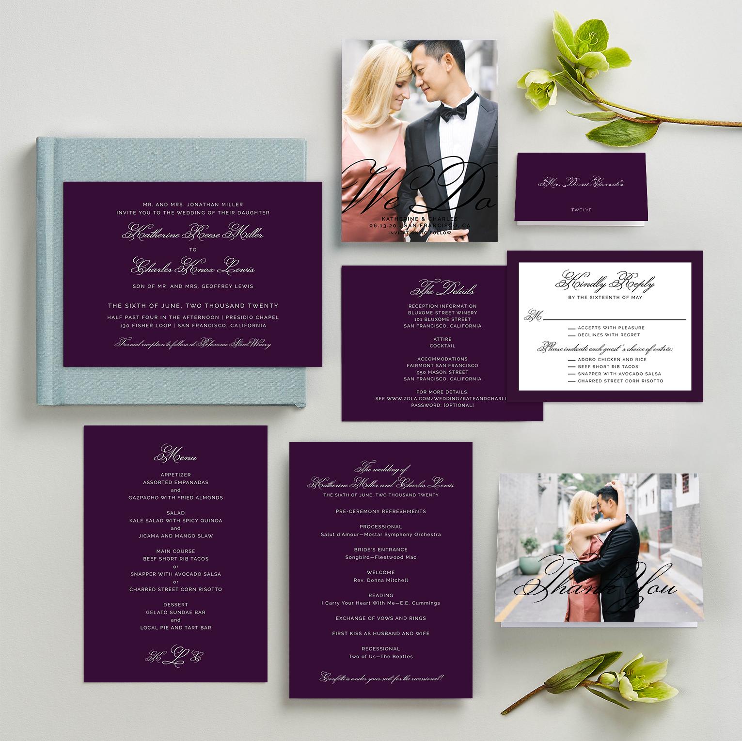 Zola Wedding Invitations - Arthur Landscape