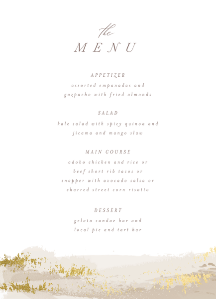 Zola Wedding Menus - Ione Foil