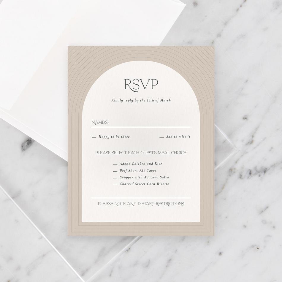 Majestic Portrait | Canvas Tan | Zola Wedding Invitations