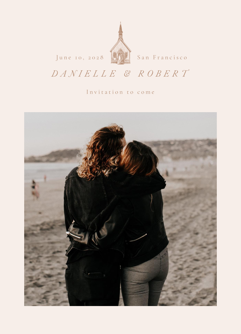Rustic Church Photo | Camel | Zola Save The Dates