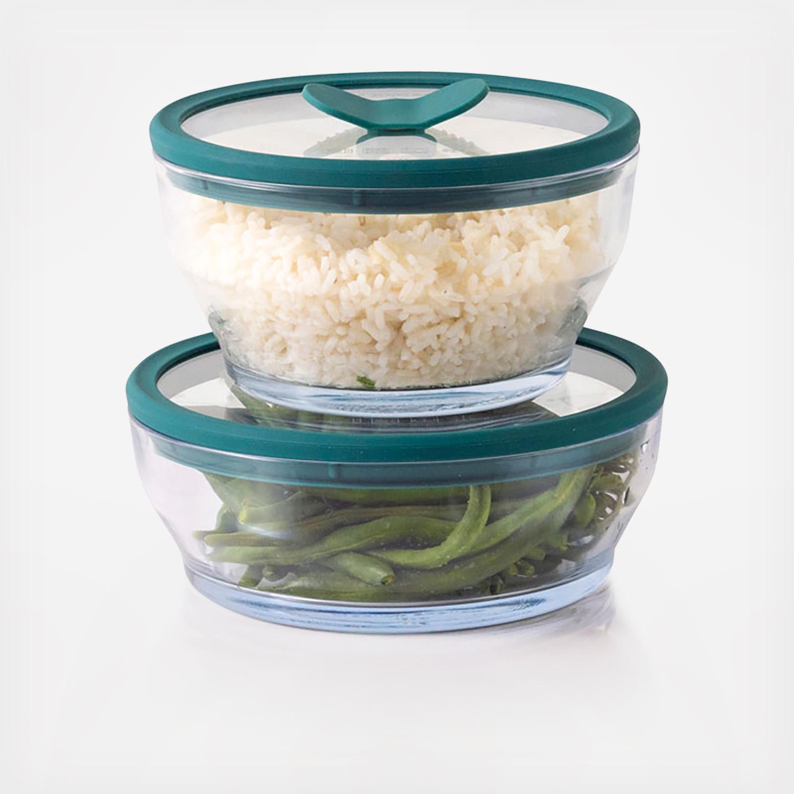 Anyday, 4-Piece Clear Glass Medium Cookware & Storage Set | Zola