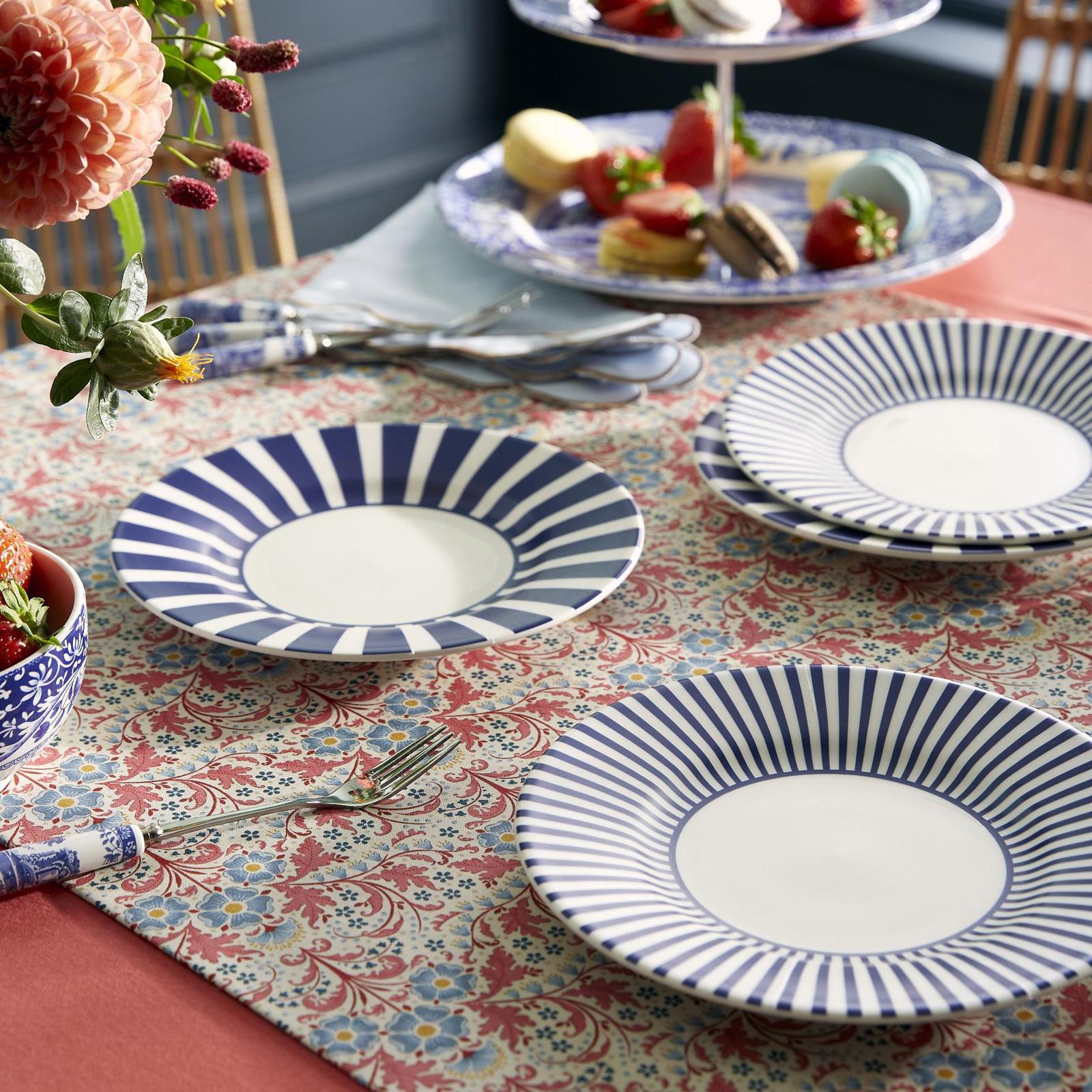 Spode, Blue Italian Steccato Salad Plate, Set of 4 | Zola