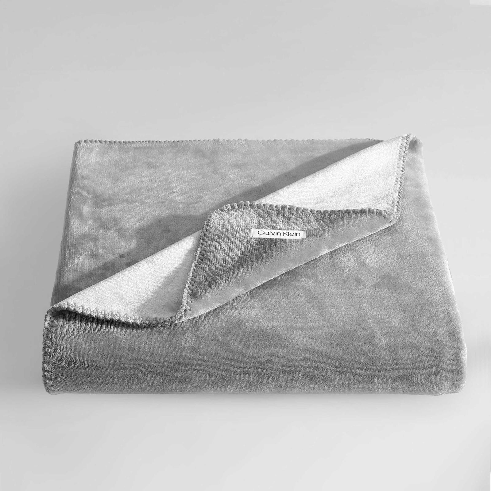 Calvin Klein, Modern Reversible Throw Blanket | Zola