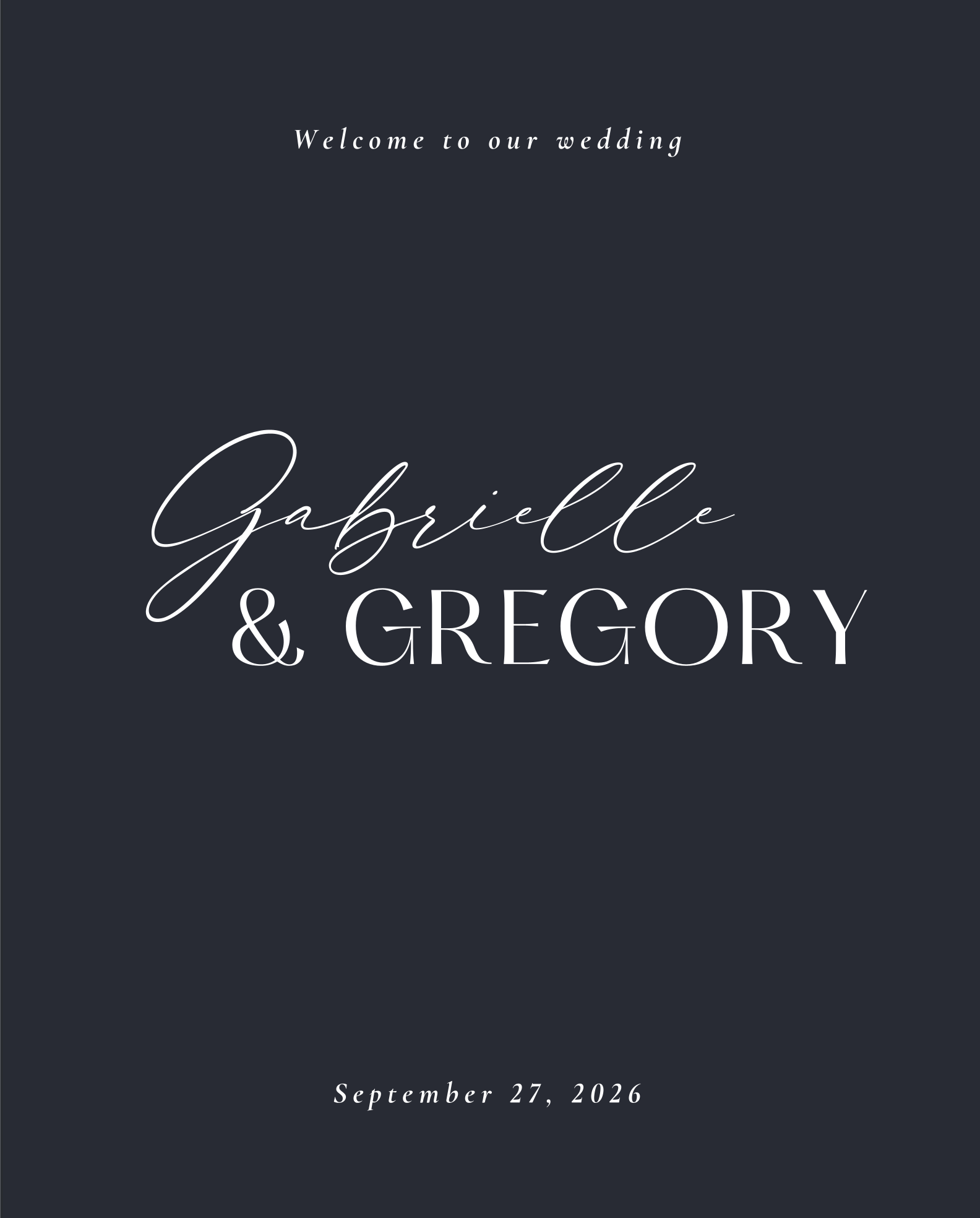 Sundell Portrait | Ebony | Zola Wedding Signs
