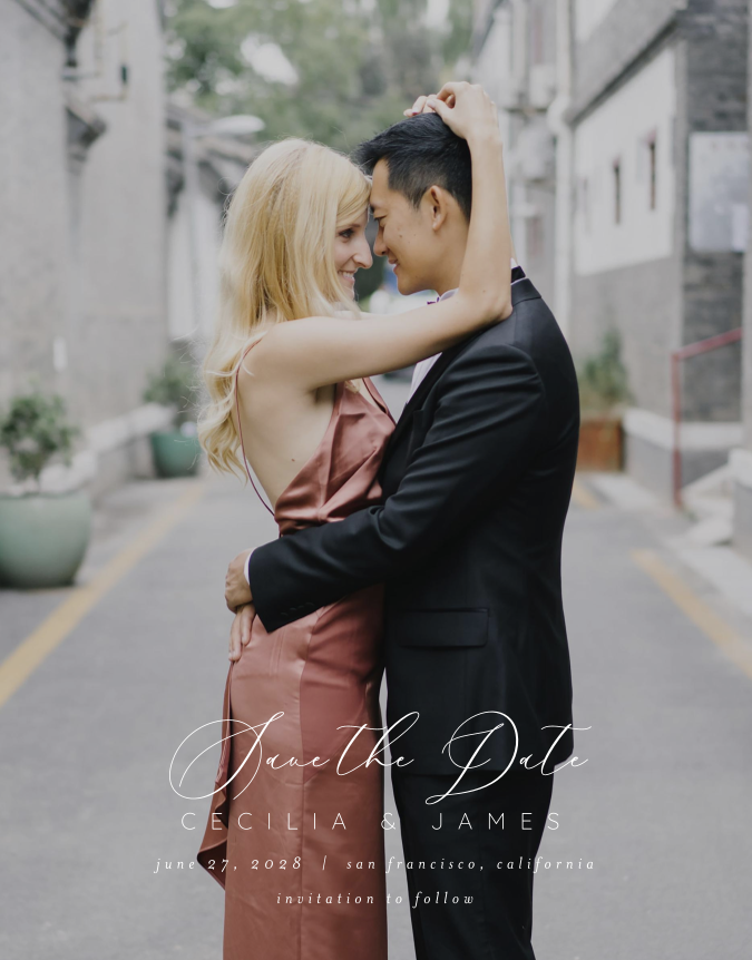 Kylan Photo | White | Zola Save The Dates