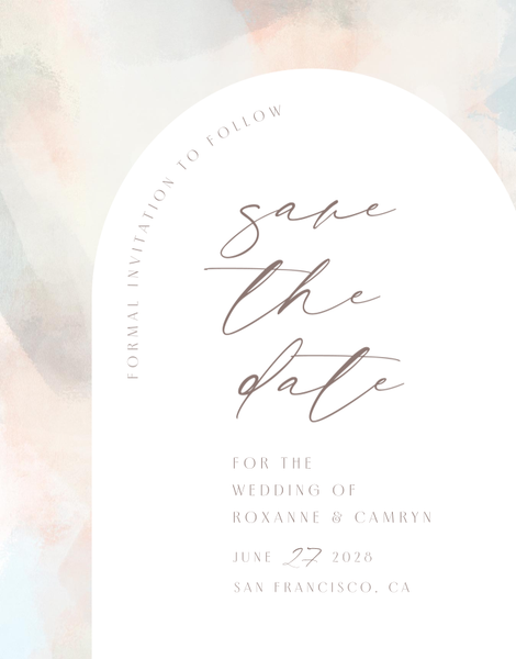 Coleridge Portrait | White | Zola Save The Dates