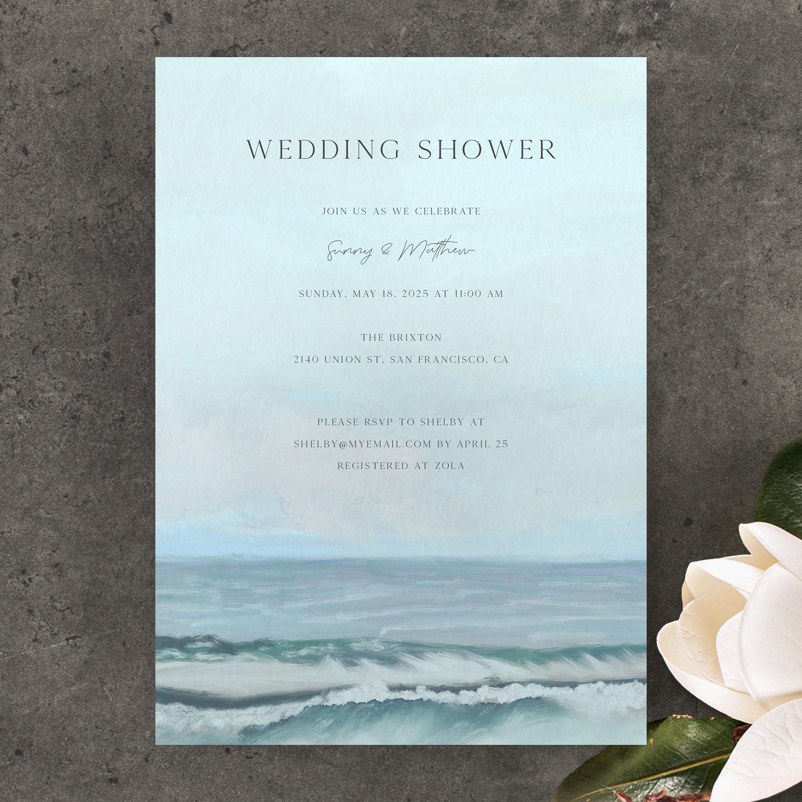 Zola Wedding & Bridal Shower Invitations - Clearwater Portrait