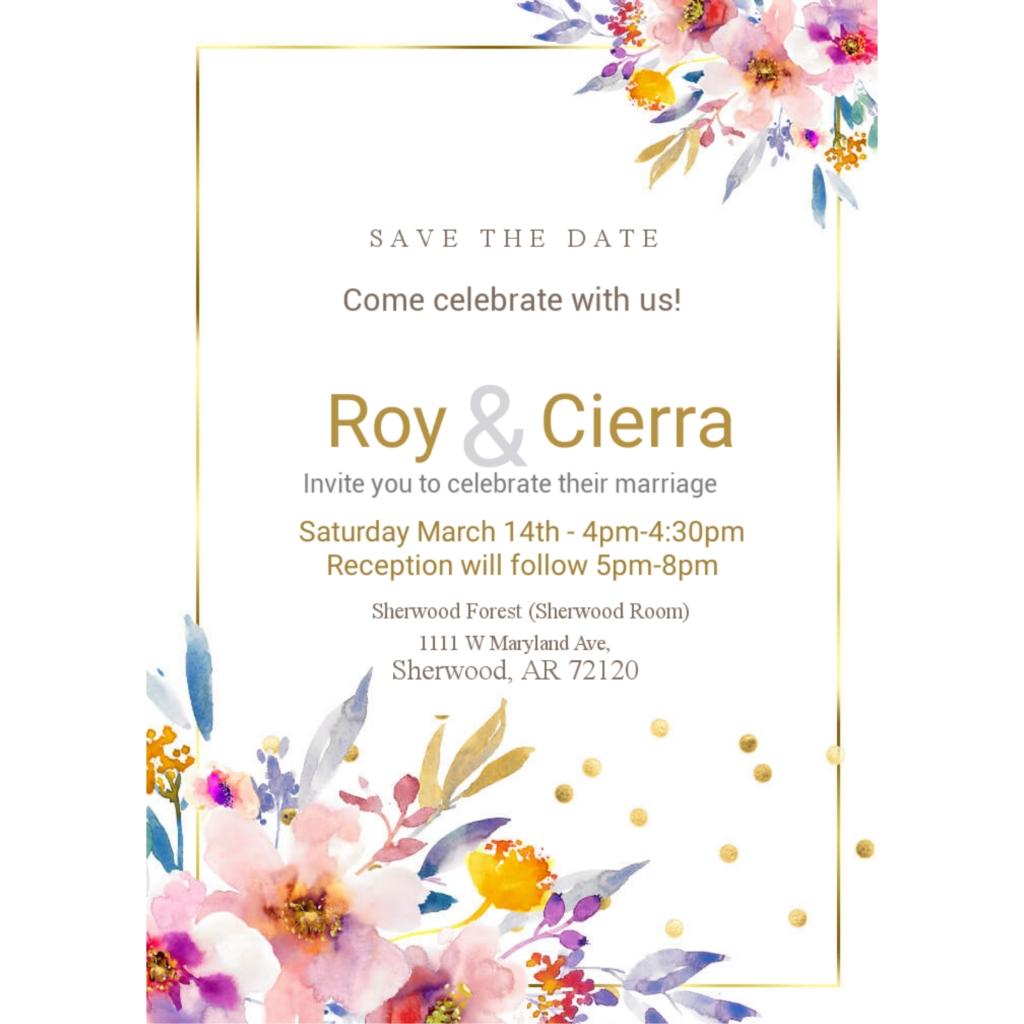 Cierra keaton and Roy downs' Wedding Website