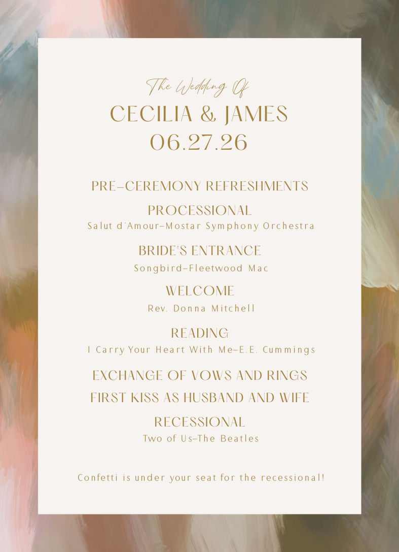 Zola Wedding Programs - Rosslyn