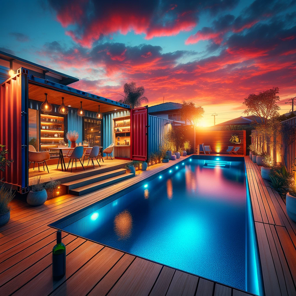 Swimming Pools and Shipping Container's Wedding Website