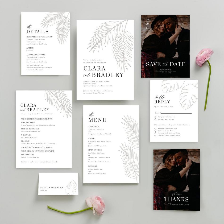 Talana Classic | Neutral Greige | Zola Wedding Invitations