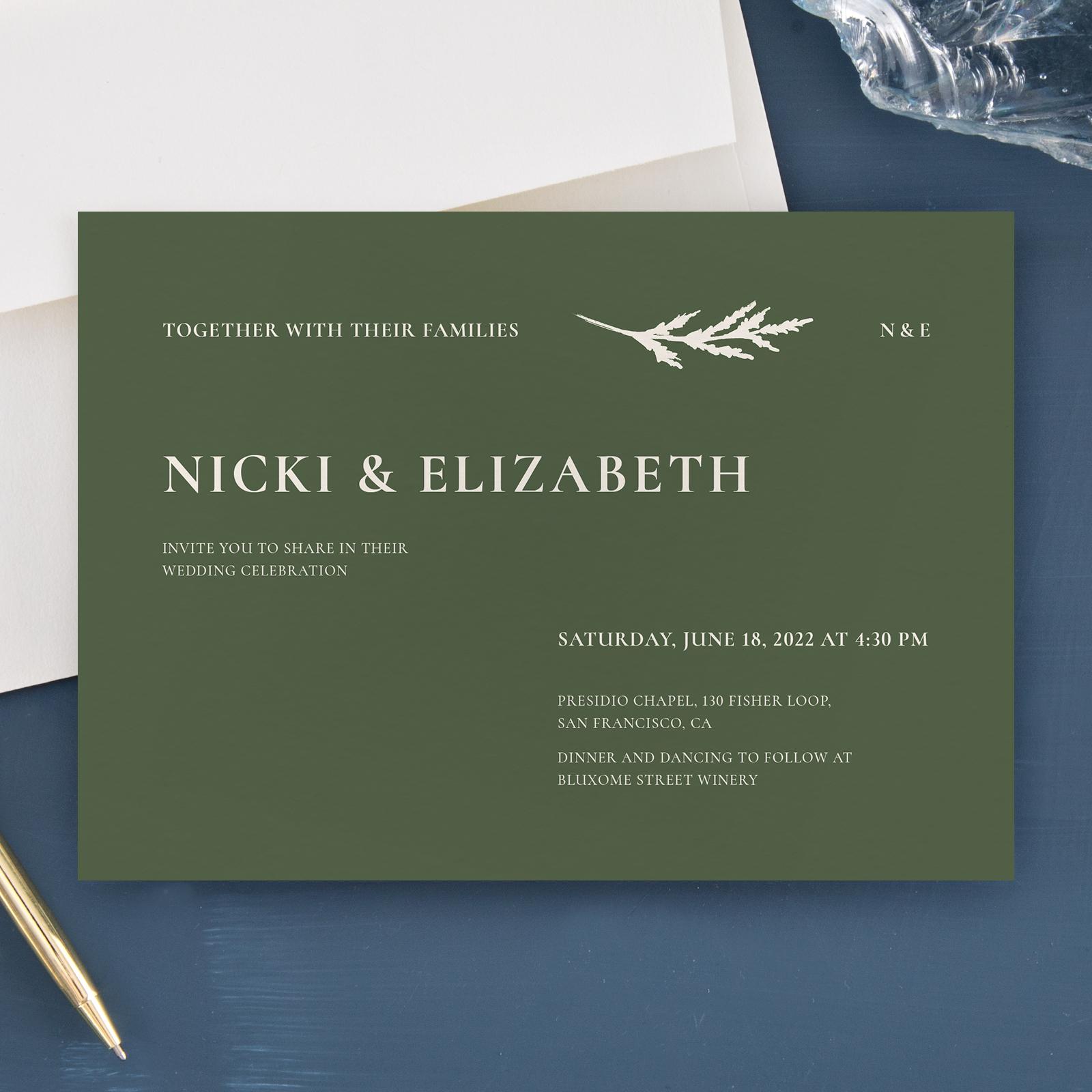 Zola Wedding Invitations - Woodland Stamp