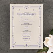 Augusta | Blue | Zola Wedding Programs