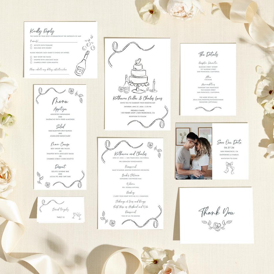 Hamilton Classic | White | Zola Wedding Invitations