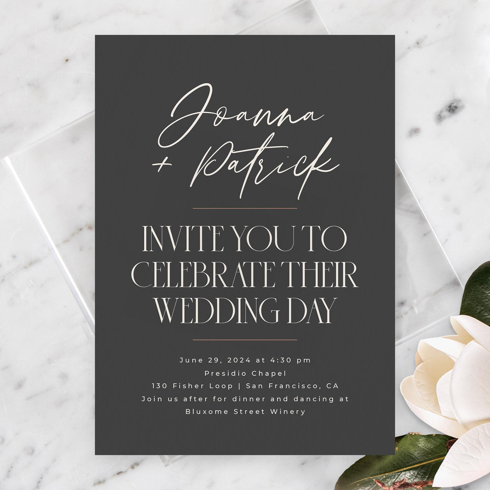 Zola Wedding Invitations - Hannegan Portrait
