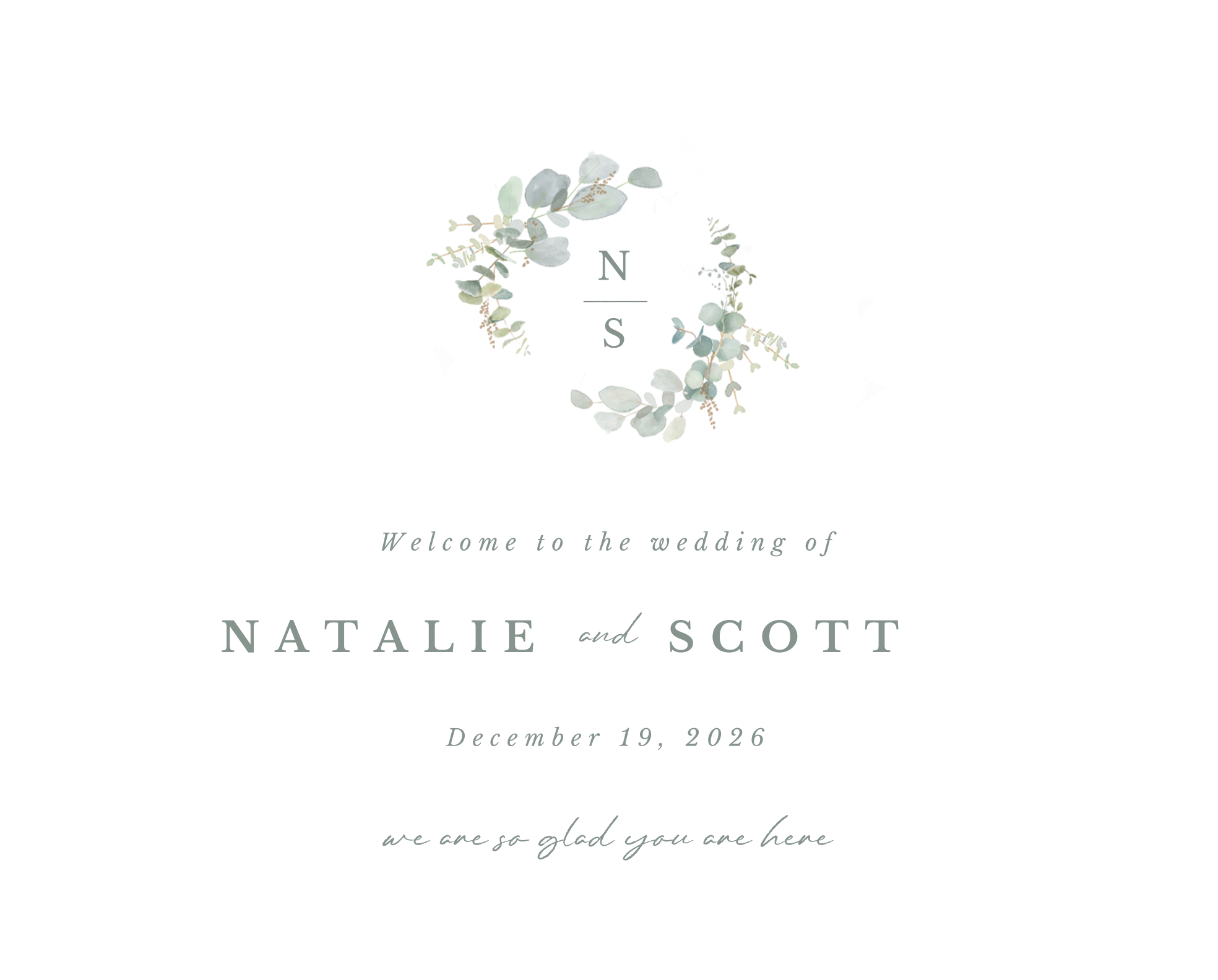 Verde Landscape | White | Zola Wedding Signs