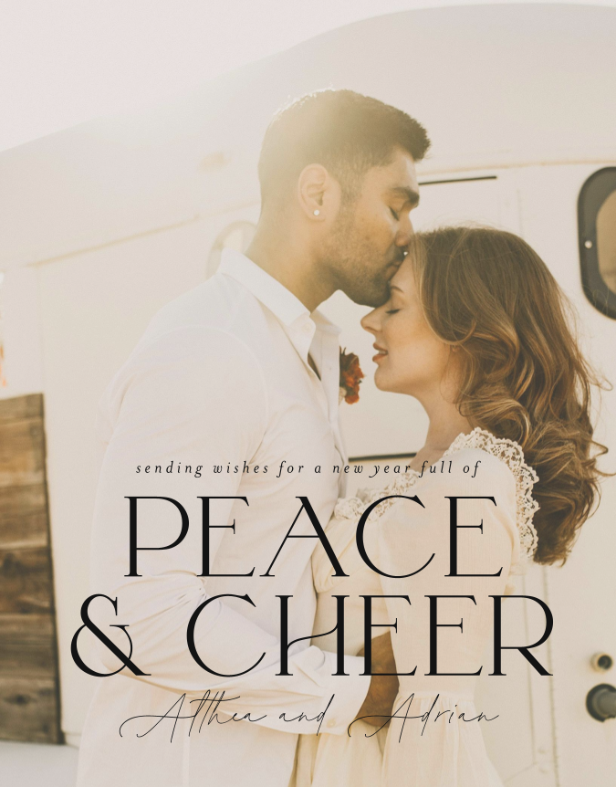 Queenstown | Black | Zola Holiday Cards