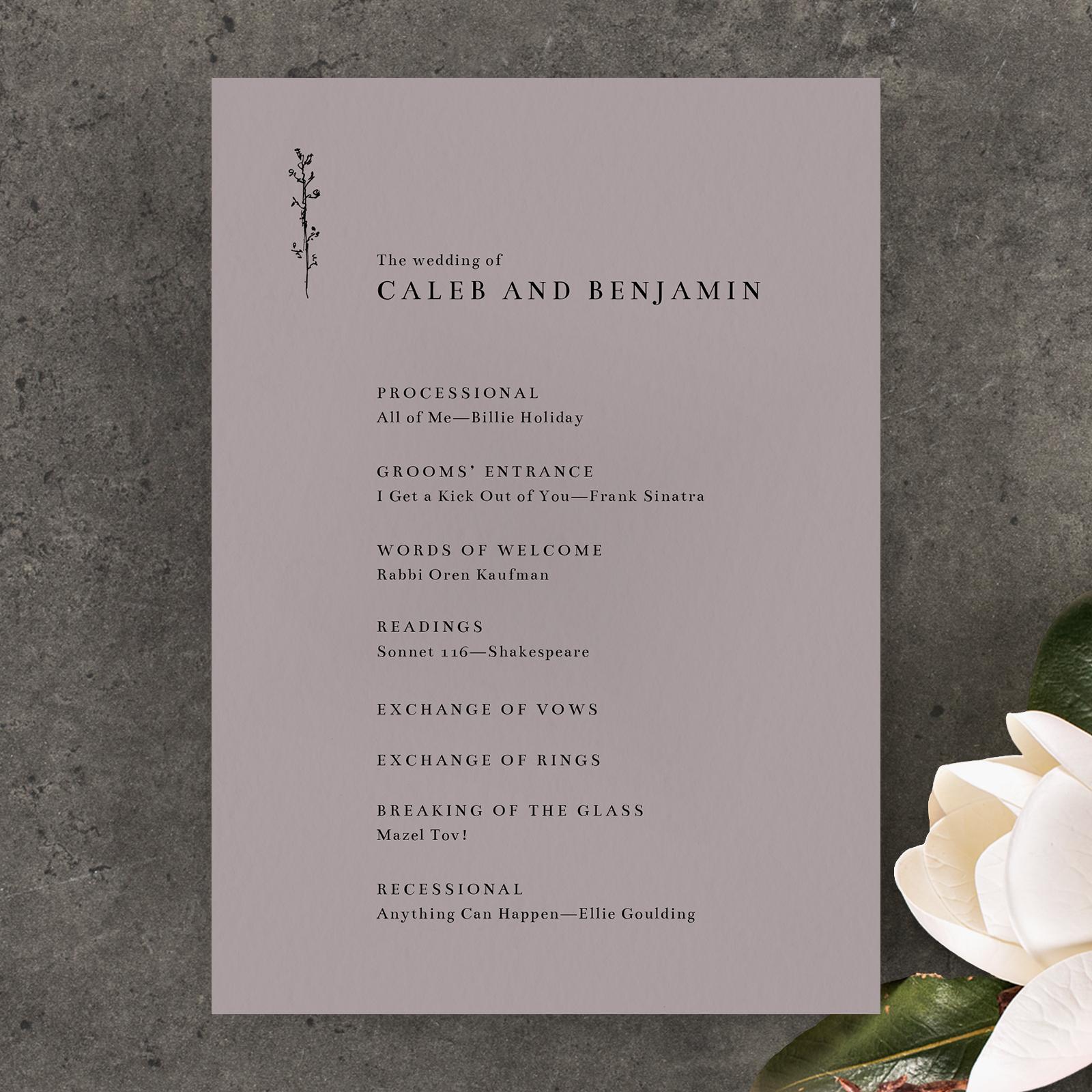 Zola Wedding Programs - Rue